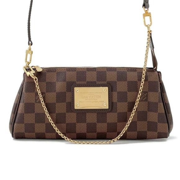 Louis Vuitton | Bags | Louis Vuitton Damier Ebene Brown Eva Handbag ...